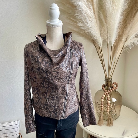 Blank NYC | Jackets & Coats | Blank Nyc Faux Snakeskin Moto Jacket ...